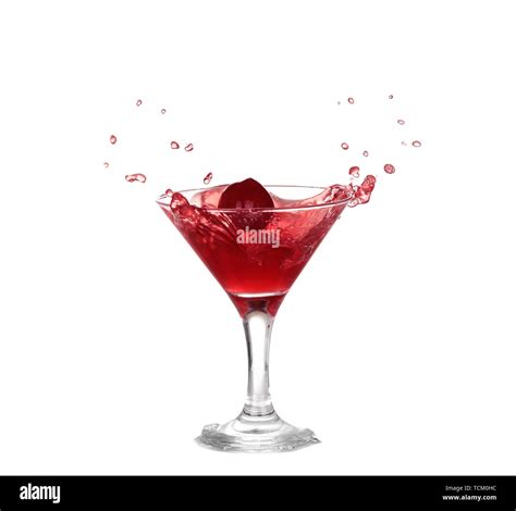 Wine Collection Splashing Red Wine In A Glass Isolated On White
