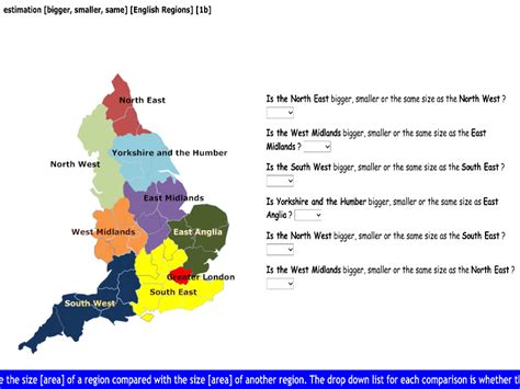 Bigger Smaller Same Estimation English Regions 1b Teaching