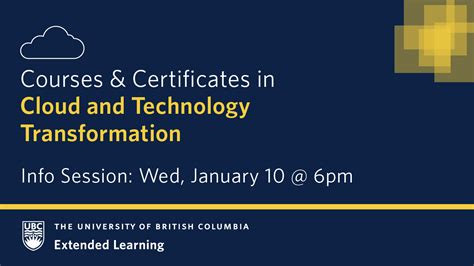 Information Session Ubc Courses And Certificates In Cloud And Technology