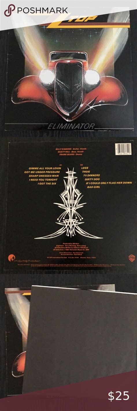 Zz Top Eliminator Vinyl Album Zz Top Eliminator Album Covers Vinyl