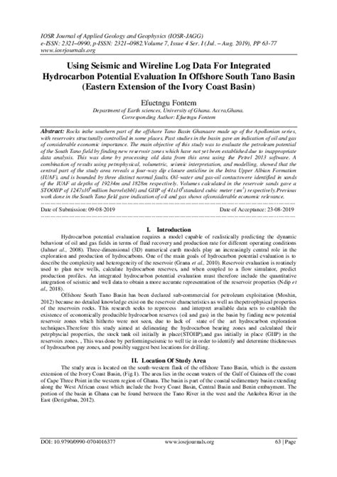 Pdf Using Seismic And Wireline Log Data For Integrated Hydrocarbon