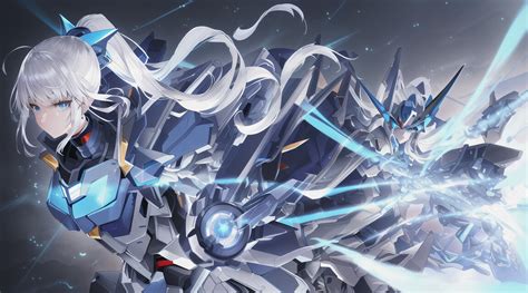 AI绘图高马尾机甲少女 哔哩哔哩