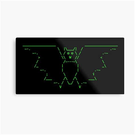 Ascii Bat Metal Print For Sale By Grathicks Redbubble