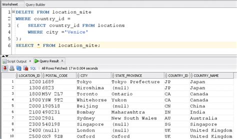 Oracle Delete Multiple Tables