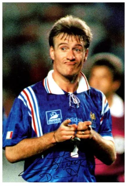 PHOTO DÉDICACÉE AUTOGRAPHE AUTOGRAMM signed DESCHAMPS FOOTBALL FRANCE