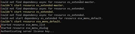 My Fxserver Not Running Esexended Esesx Cfxre Community