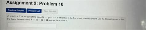 Solved Assignment 9 Problem 7 Previous Problem Problem List