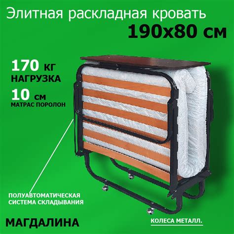 Элитная раскладушка Магдалина Комфорт 2021 (190х80х37) купить в OLBOL ...