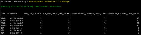 Quick Tip Inventory Core Count For Vsphere Vsan And Vcf Cloud Service