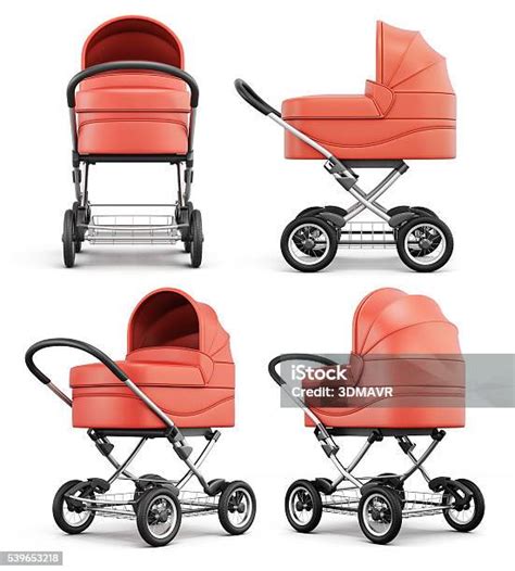다른 앵글을 유모차 흰색 배경에 분리된 3 D 아르 자형 아기에 대한 스톡 사진 및 기타 이미지 아기 유모차 귀여운 Istock