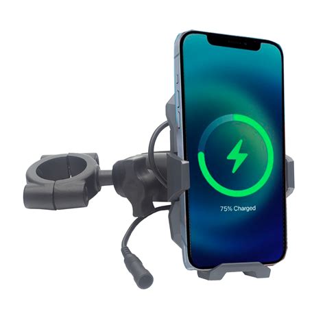 Metal Inductive Charging Phone Mount With 1 12 Handlebar Bracket Ada