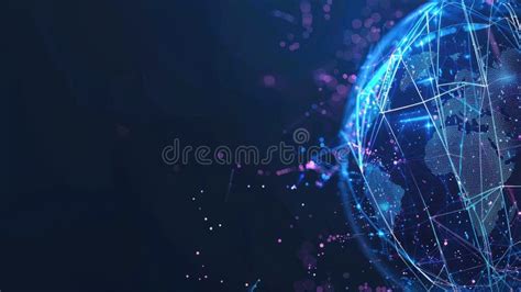 Abstract Global Network And Connectivity Concept Digital World With