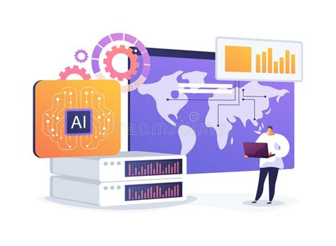 ai supported predictive modeling abstract concept vector illustration