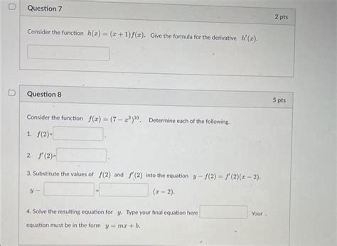 solved consider the function h x x 1 f x give the