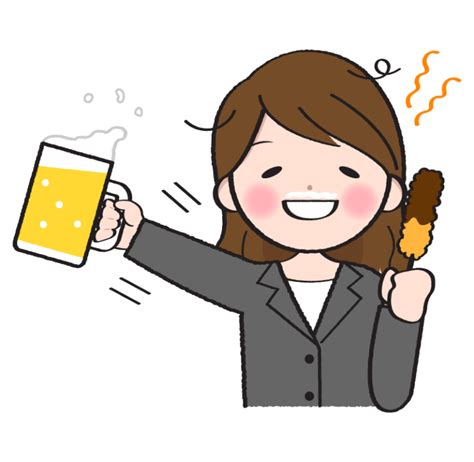 ハイボールとから揚げのイラスト 無料のフリー素材 イラストエイト