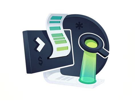 Command Line Super Search Motion Design Flat Illustration Icon Design