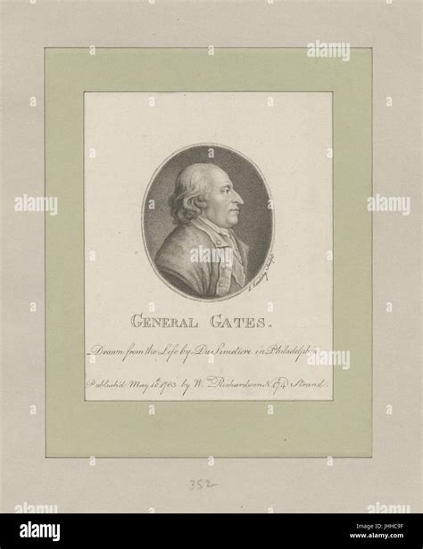 This Image Is A Portrait Of General Gates An American Revolutionary War Hero Highlighting His