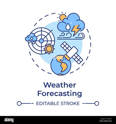Weather Forecasting Multi Color Concept Icon Stock Vector Image And Art Alamy