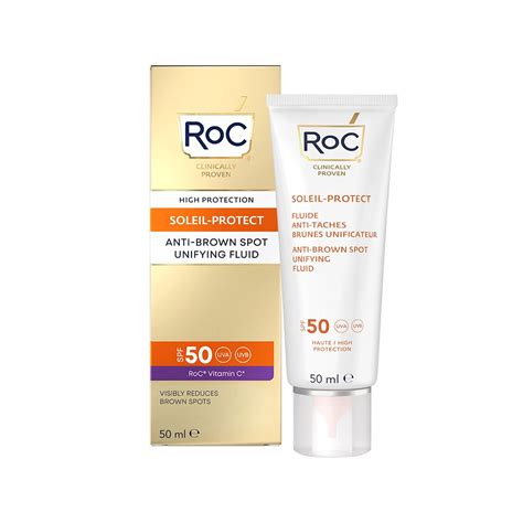 Roc Fluido Solare Viso Spf50 Anti Macchie Colorato 50ml Top Farmacia