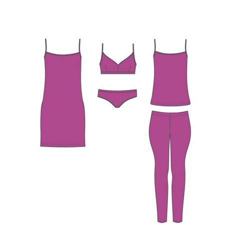 Premium Vector Panties And Bra Pajamas Home Clothes Set Of Lingerie