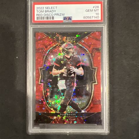 Tom Brady 2022 Select 26 Concourse Red Disco 49 Price Guide Sports