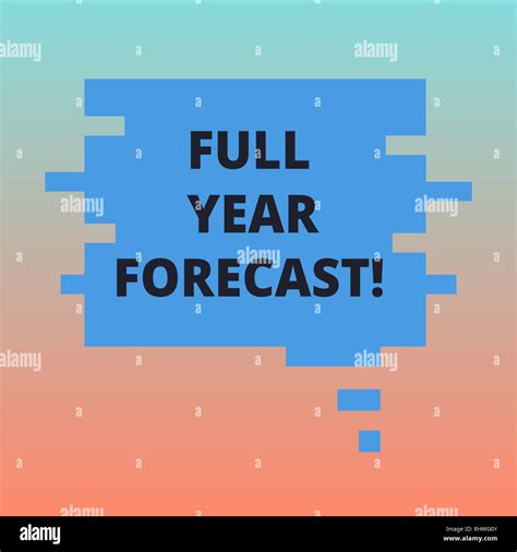 Handwriting Text Full Year Forecast Concept Meaning Estimate Of Current Financial
