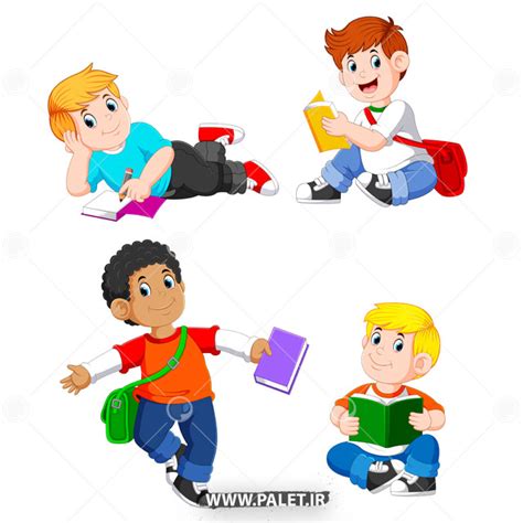 وکتور دانش آموز دبستانی