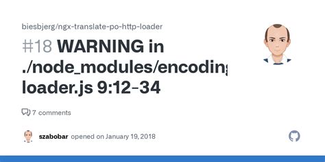WARNING In Node Modules Encoding Lib Iconv Loader Js Issue Biesbjerg Ngx