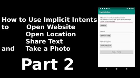 How To Use Implicit Intents In Android Part 2 Youtube