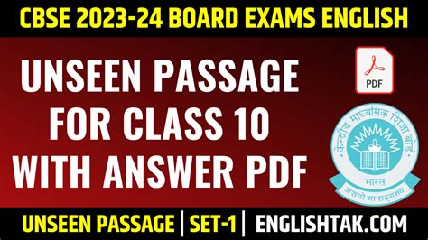 Important Unseen Passage For Cbse Board 2025 Class 10 And 12