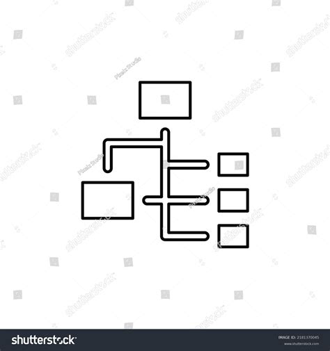 Flowchart Icon Outline Style Design Flowchart Stock Vector Royalty