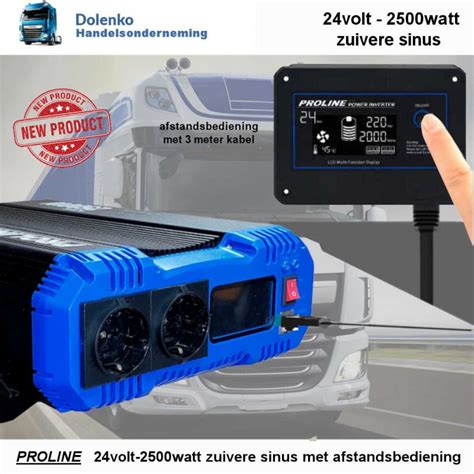 TOP KWALITEIT TRUCK OMVORMER 24V DC NAAR 220V AC 2500W ZUIVERE SINUS