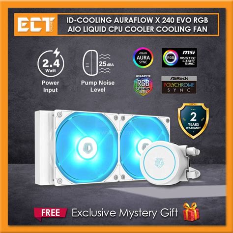 Id Cooling Auraflow X 240 Evo Rgb Aio Liquid Cpu Cooler Cooling Fan