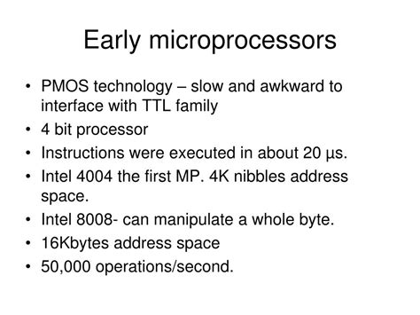 Ppt Microprocessor History Powerpoint Presentation Free Download