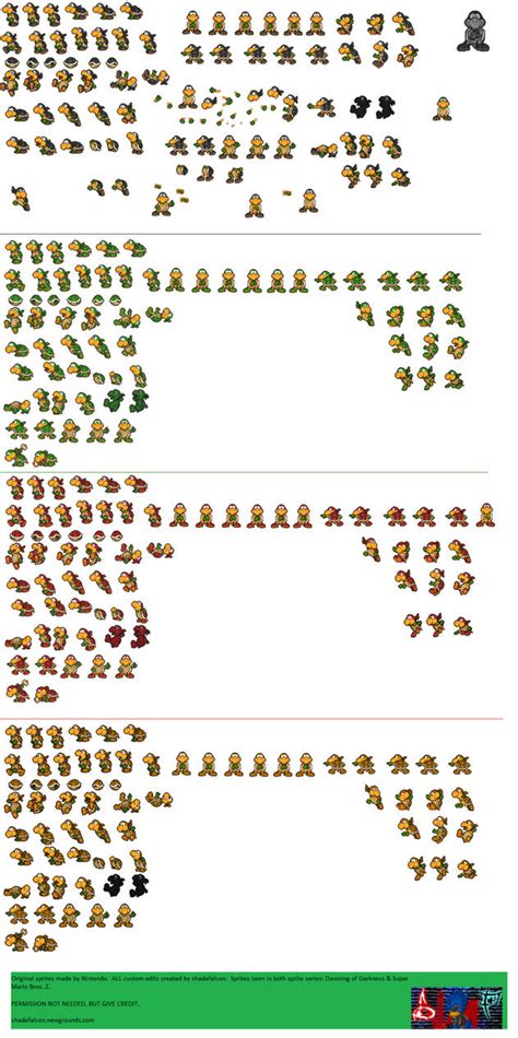 Koopa Bros Sprite Sheet By Shadefalcon On Deviantart