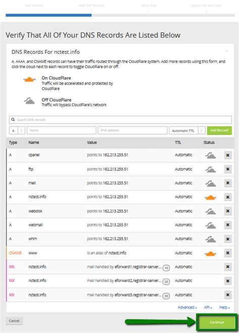 Cómo configurar registros DNS para su dominio en la cuenta de CloudFlare WebHosting Bolivia
