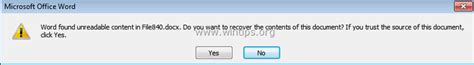 FIX Word File Is Corrupt And Cannot Be Opened Recover Damaged Word File WinTips Org