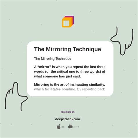 The Mirroring Technique Deepstash