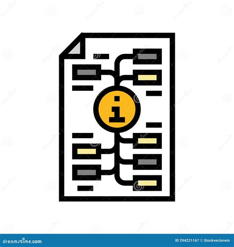 Information Mapping Technical Writer Color Icon Vector Illustration Stock Vector Illustration