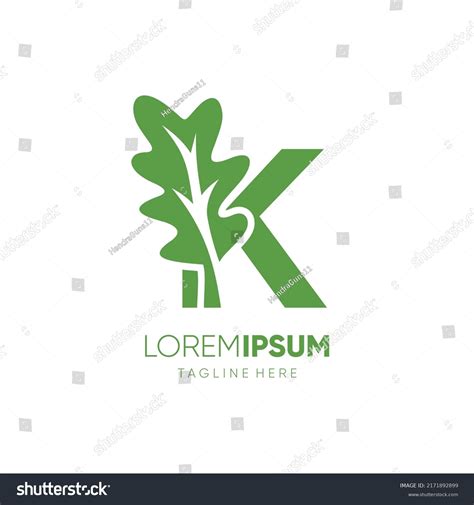 Letter K Oak Leaf Tree Logo Stock Vector Royalty Free 2171892899 Shutterstock