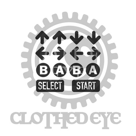 Konami Code Video Game Cheat Vinyl Decal Classic Cheat Code Etsy