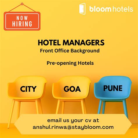 Anshul Rinwa On Linkedin Hiring For Hotel Manager For Goa And Pune