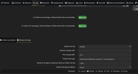 Typo Menu Configuration Onglet Logs Core V4 Bugsreports