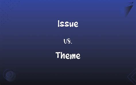 issue vs theme what s the difference