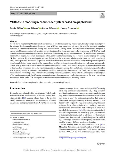 Pdf Morgan A Modeling Recommender System Based On Graph Kernel