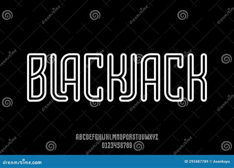 Unique Decorative Linear Retro Style Alphabet Display Font Vector 293487789