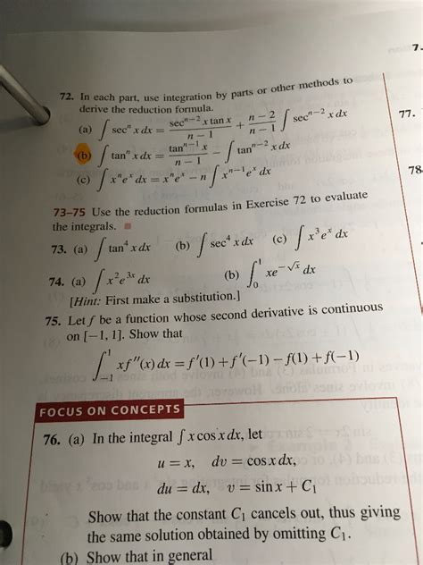 Solved Integration By Parts Or Other Methods To Sec Chegg
