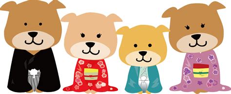 無料年賀状イラスト素材「戌（いぬ）」わんこのファミリーダウンロード｜かわいいイラストとテンプレート 年賀素材館