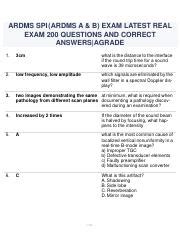 ARDMS SPI Exam Latest 200 Questions Answers Ultrasound Course Hero