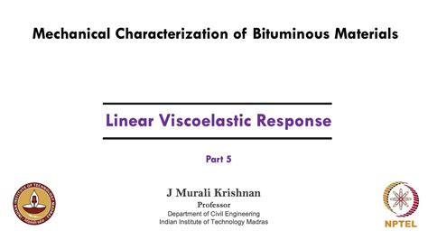 Linear Viscoelastic Response Part 05 Youtube